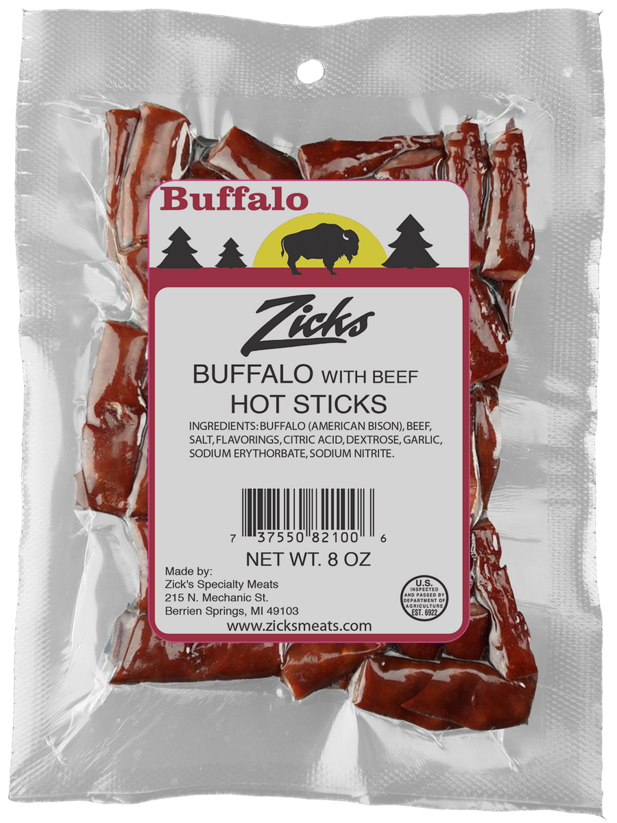 Buffalo with Beef Hot Sticks – Zicks Specialty Meats