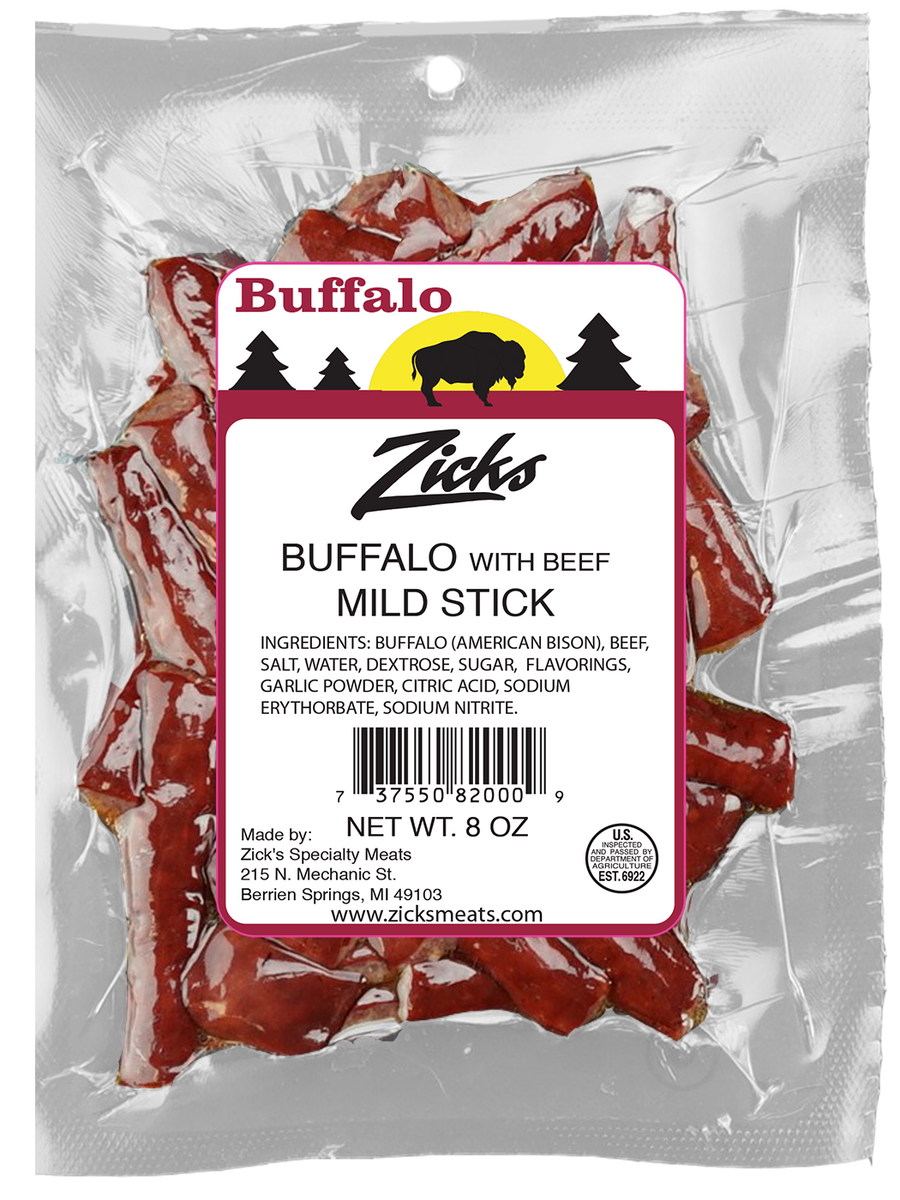 Buffalo with Beef Mild Sticks – Zicks Specialty Meats