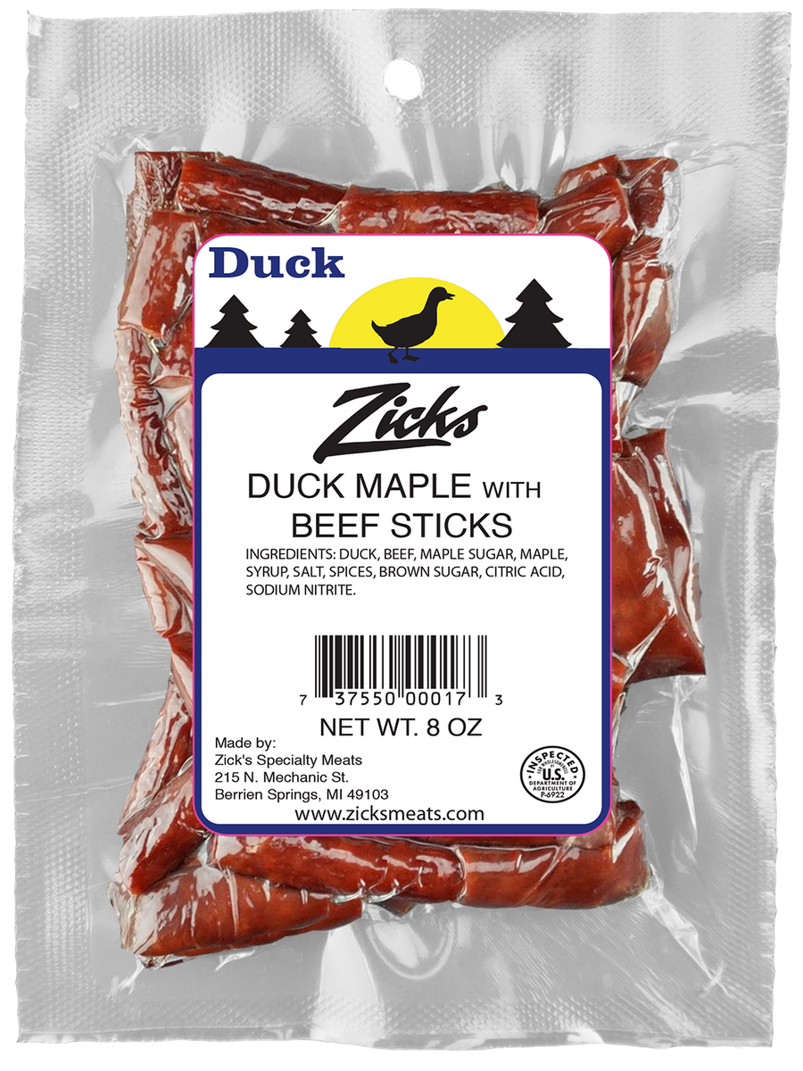 Duck Maple with Beef & Chicken Sticks – Zicks Specialty Meats